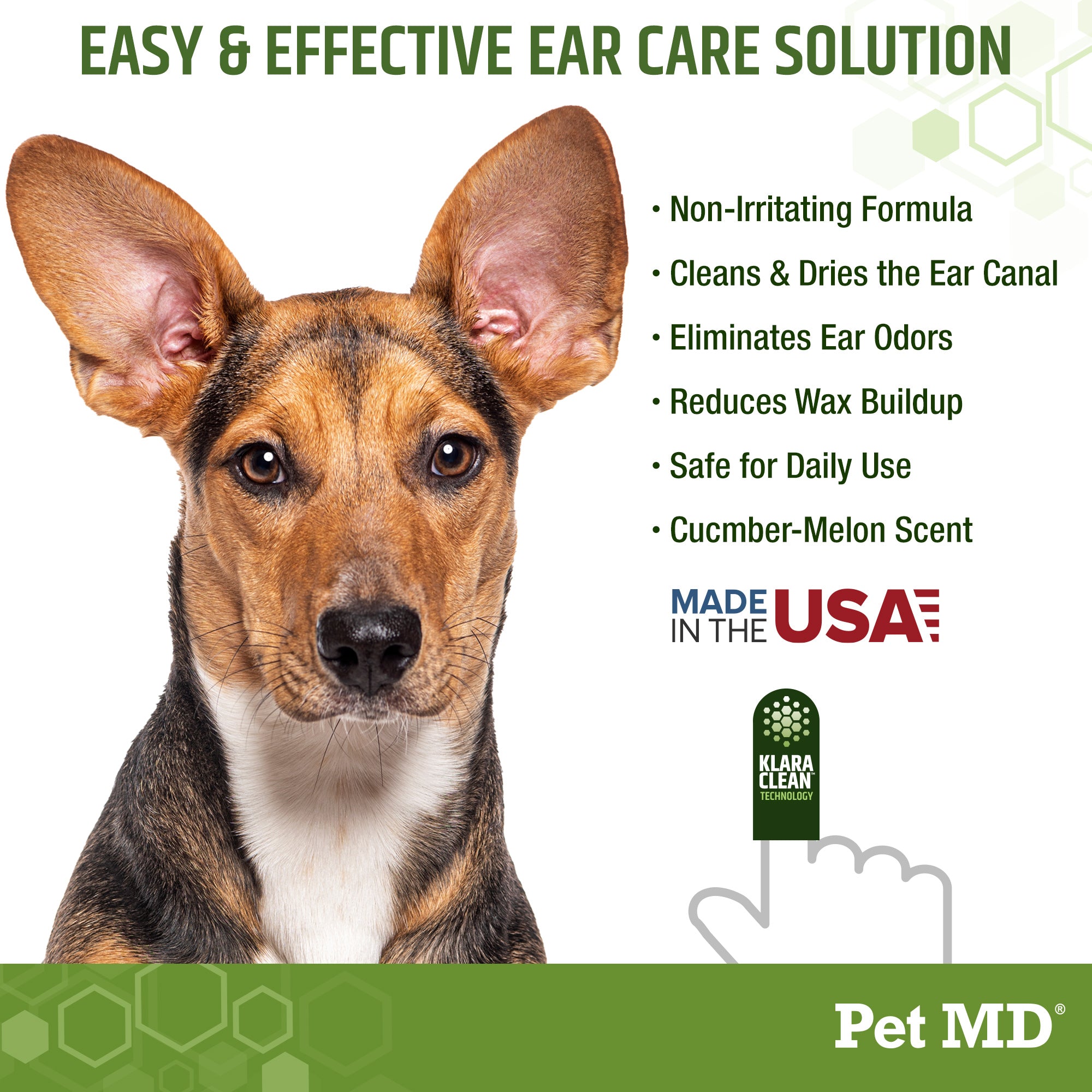 Pet MD Finger Ear Wipes with Aloe Vera and Eucalyptus for Dogs - 50 Co ...